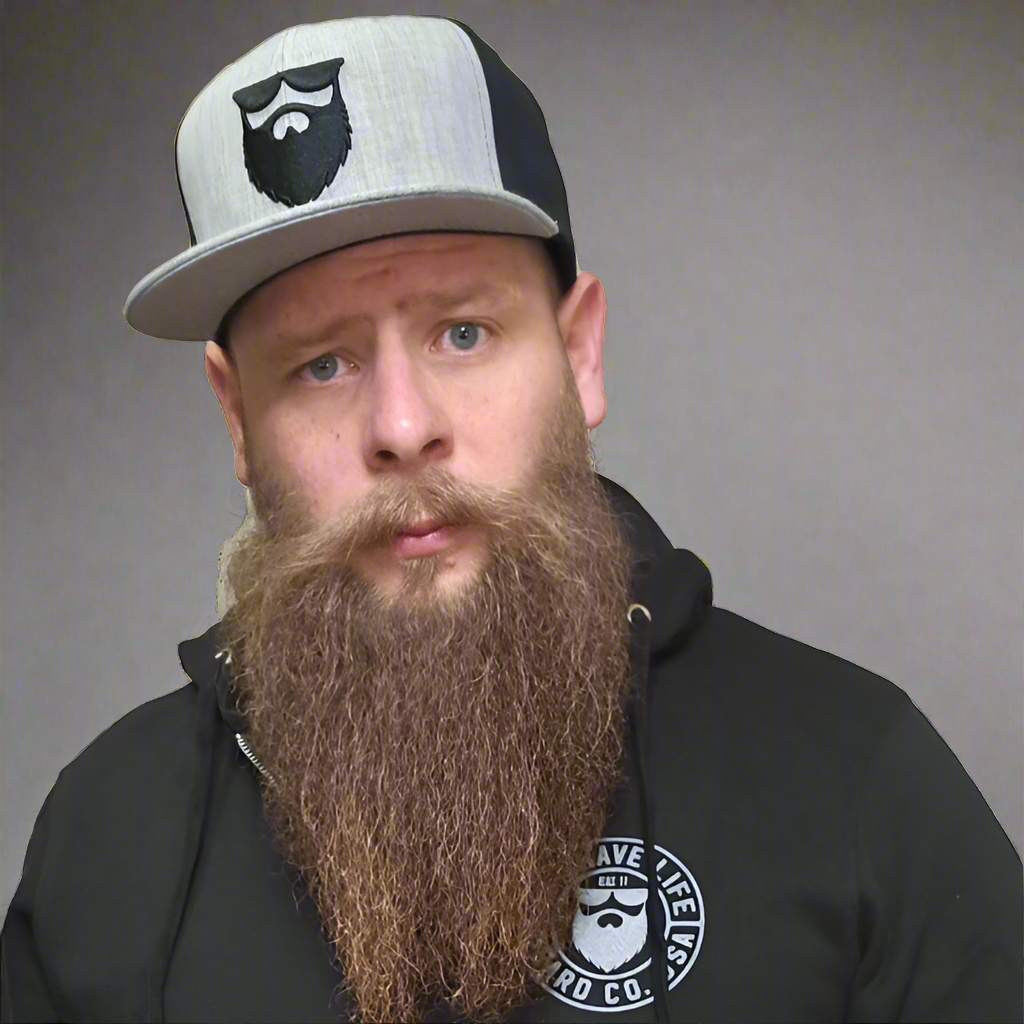 OG Beard Logo Snapback - Heather Grey/Black- The original No Shave Lif ...