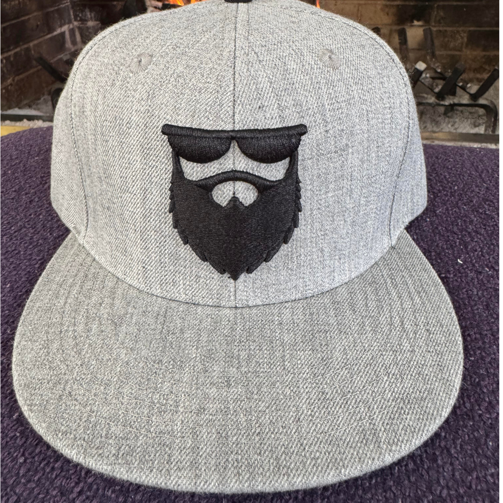 OG Beard Logo Patch - Flexfit - Heather Grey-Brand New OG Beard Logo P ...