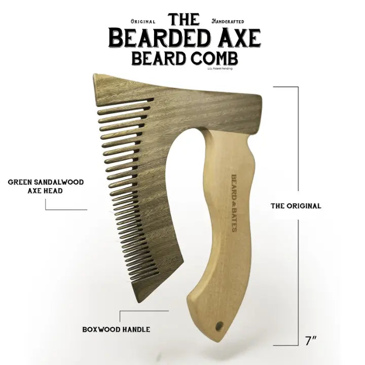 The Bearded Axe Beard Comb - Original - No Shave Life