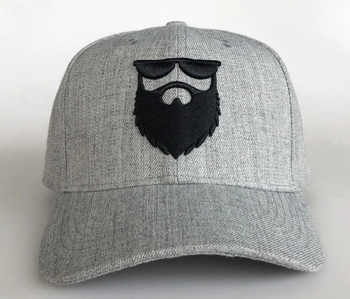 OG Beard Logo Snapback - Heather Grey Curved Visor- The original No Sh